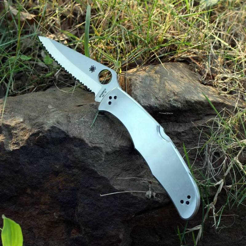 Outdoor Damacus Tools Folding Pocket Tool Steel Handle C10